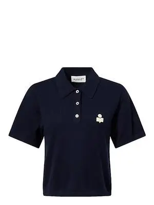 Isabel Marant Étoile Althea Cotton And Wool-Blend Top Midnight