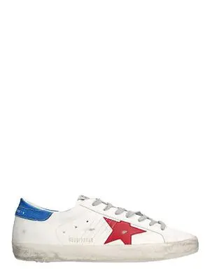GOLDEN GOOSE Superstar Leather Low-top Trainers - White/red
