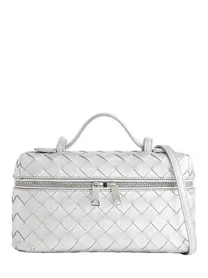 Bottega Veneta Bang Bang Small Leather Cross Body Bag Silver-silver