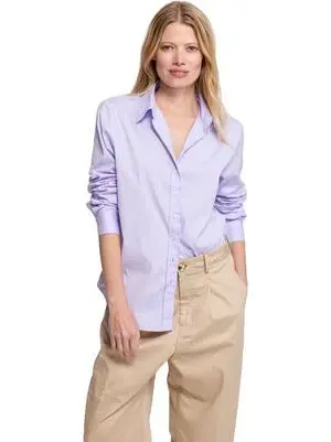 The Shirt By Rochelle Behrens The Boyfriend Shirt - Lavender