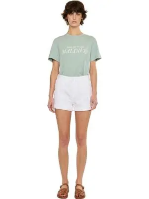 KANCAN Clara High Rise Mom Cargo Shorts - White