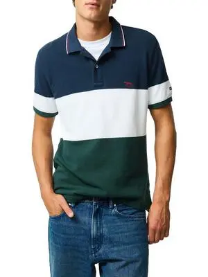 Rodd & Gunn Homebay Sports Fit Colorblock Cotton Piqué Polo - Forest