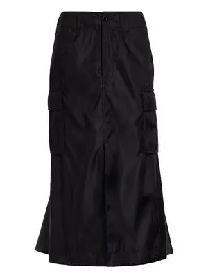 Sacai Insulated Nylon Twill And Satin Cargo Skirt - Black