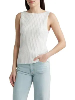 BERNARDO Bateau Neck Rib Tank