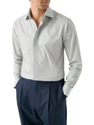 Eton Contemporary Fit Signature Twill Button-up Shirt - Medium Blue