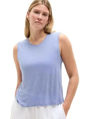 Athleta Linen Blend Muscle Tank - Storm