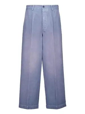 Marni Pleated Wide-leg Trousers - Blue