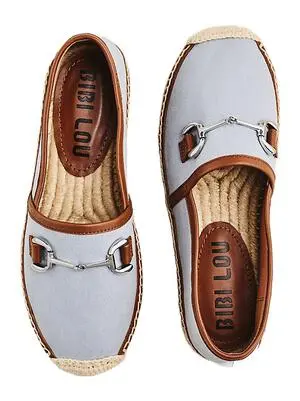 BIBI LOU Horsebit Espadrille Flats - Celeste