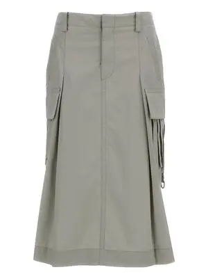 DURAZZI MILANO Straight Cargo Skirt - Grigio