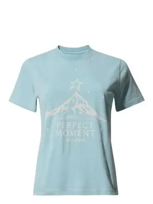 Perfect Moment Vintage Logo Cotton Tee - Cloud-blue