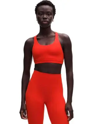 Lululemon Wunder Train Mesh-back Bra Cherry Ember
