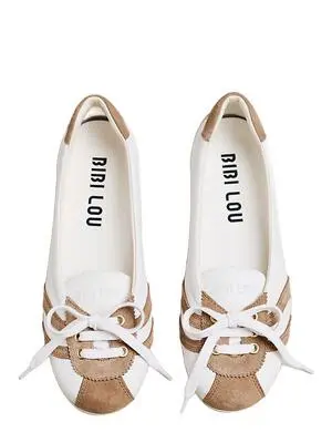 BIBI LOU Lace-Up Sneaker Flats Blanco