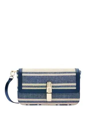 Furla Iride Striped Crossbody Bag Blue