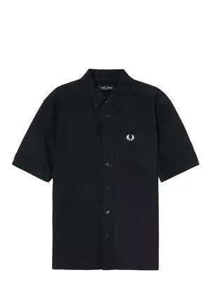 Fred Perry Logo-detail Pocket Shirt - Blue