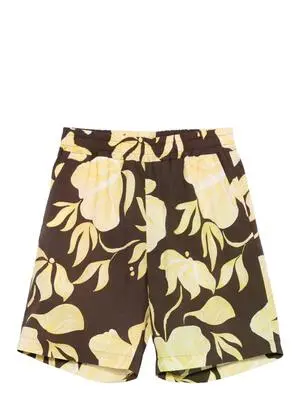 Altea Floral-print Shorts - Brown