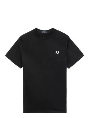 Fred Perry Logo-embroidered T-shirt - Black