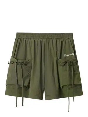 FINGERCROXX Tie-detail Cargo Shorts - Green