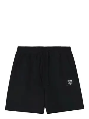 FINGERCROXX Logo Patch Drawstring Shorts - Black