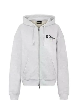 Dsquared2 Iconique Zipped Hoodie - Grey