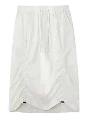 Izzue Gathered Midi Skirt White