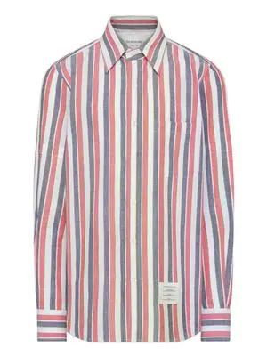 Thom Browne Madras Striped Shirt - White