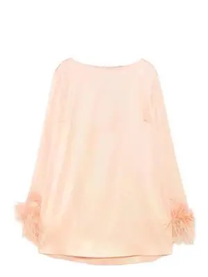 TWINSET Feather-trim Top - Pink