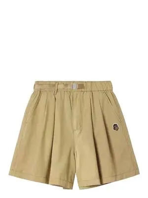 FINGERCROXX Pleated Belted Shorts - Neutrals
