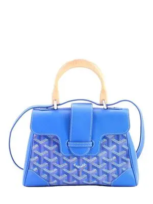 Goyard Saigon Top Handle Mini Shoulder Bag Blue