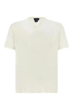 Paul & Shark Open-collar Linen T-shirt - Neutrals