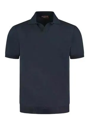 DORIANI CASHMERE Cashmere Polo Shirt Blue