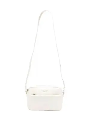 Emporio Armani Leather Crossbody Bag With Logo Detail - Neutrals