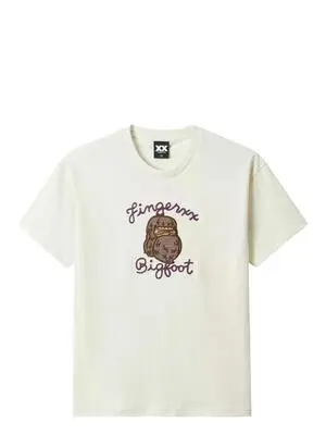 FINGERCROXX Logo-embroidered T-shirt - Neutrals