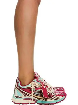 Off-White Fishnet Sneakers Red