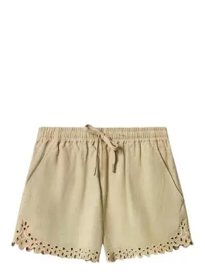 MARANT ETOILE Balyme Eyelet Shorts - Neutrals