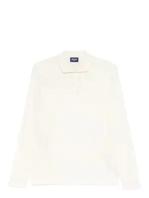 DRUMOHR Long-sleeve Polo Shirt - Neutrals