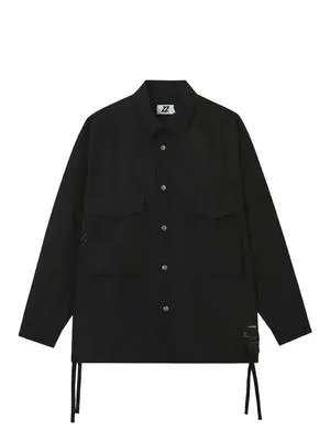 Izzue Tie-details Patch-pocket Jacket - Black