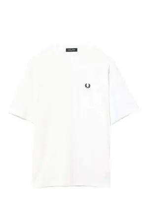 Fred Perry Logo-embroidered T-shirt - White