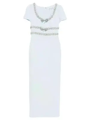 SELF-PORTRAIT Embellished Maxi Dress - Blue