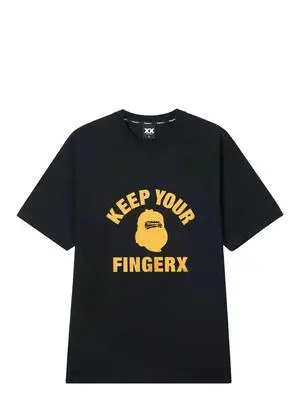 FINGERCROXX Graphic Crew-neck T-shirt - Black