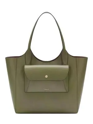 Furla Lea M Pocket Tote Bag - Green