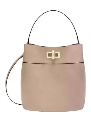Furla Amelia S Turnlock Bucket Bag Neutrals