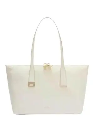 Furla Olivia Grained Leather Top Handle Tote Bag - Neutrals