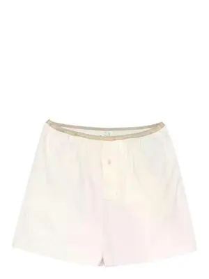 LEMAIRE Button-Embellishment Shorts Neutrals