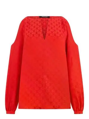 Roberto Cavalli Cut-out-detail Blouse - Red