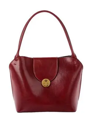 Versace Leather Shoulder Bag - Carminio Red