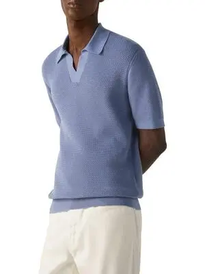 Zegna Premium Cotton Polo Shirt Lilac