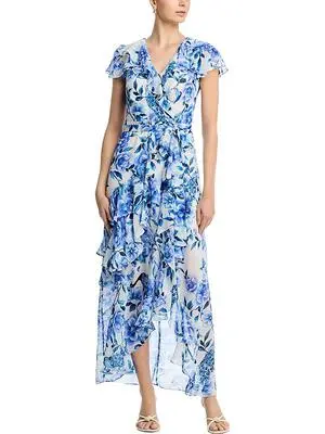 Eliza J Floral Halter Neck Maxi Dress - Mint | Editorialist