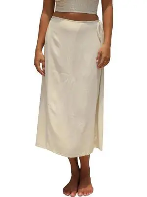 STONE FOX SWIM Midi Skirt With Tie Detail - Summer Sand