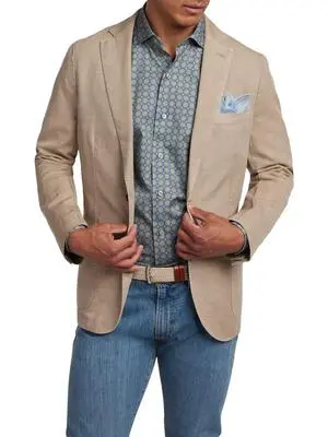 David Donahue Cotton & Linen Soft Coat - Sandstone