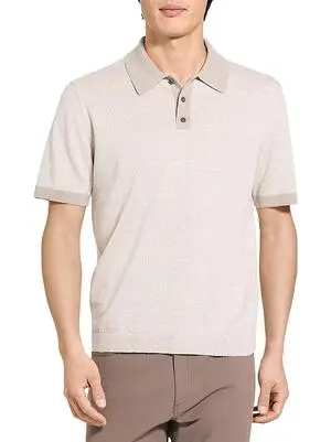 Theory Silver Cloud Polo Shirt Silver Cloud